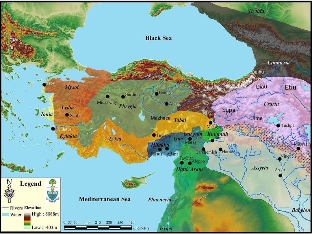 Arame's anthro blog: Political map of Near East ~800-700bc