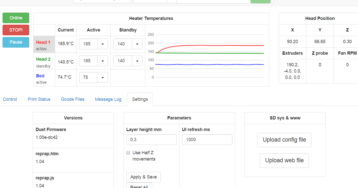 Think3dPrint3d: RepRapFirmware config files