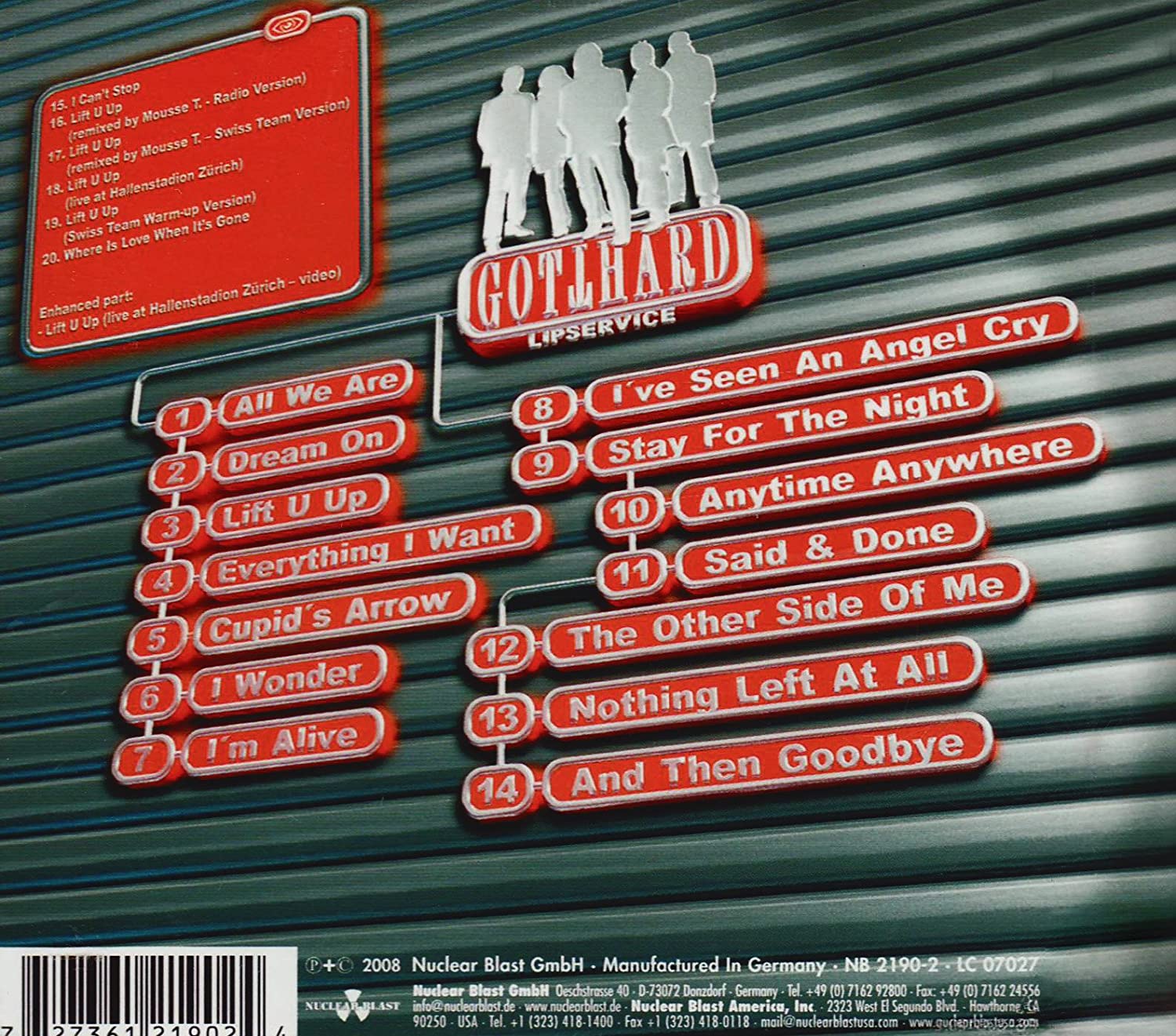 Classic Rock Covers Database: Gotthard - Lipservice (2005)