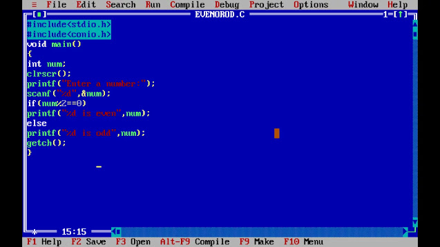 Odd and even numbers program in c