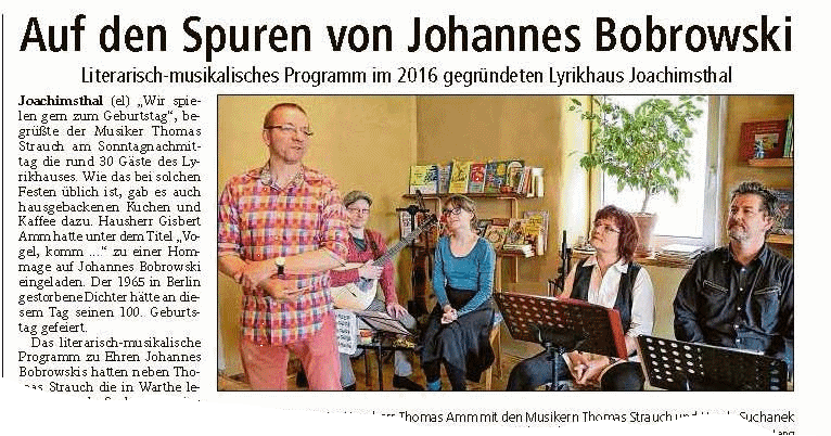 Informationen eines Pirckheimers: Johannes Bobrowski zum 100sten