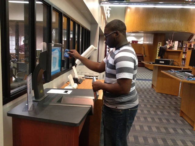 Chesnutt Library Blog: New Self Check Out Kiosk in the Library!