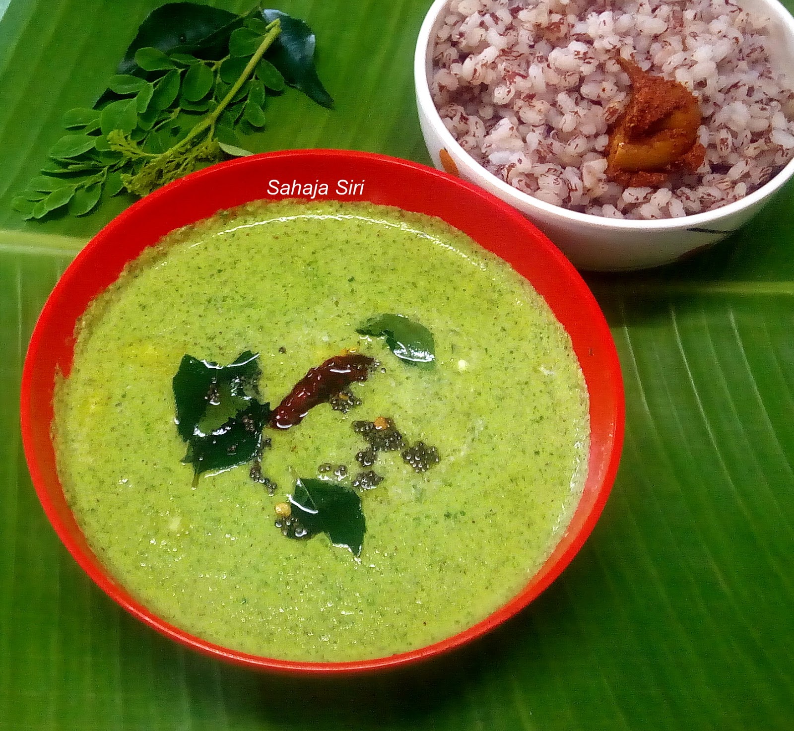 Moringa leaves & flower tambuli/ Drumstick flower & leaves tambuli