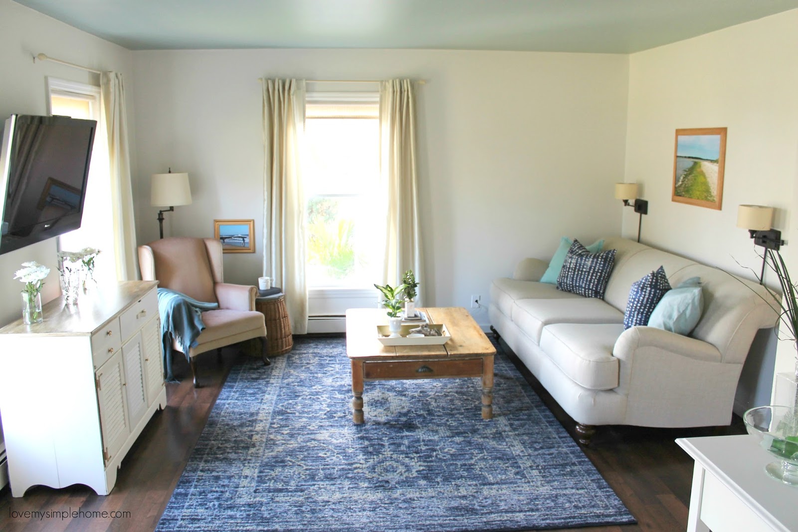 One Room Challenge Coastal Living-Family Room Reveal | love my simple home