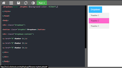 Dropdown menu HTML and CSS