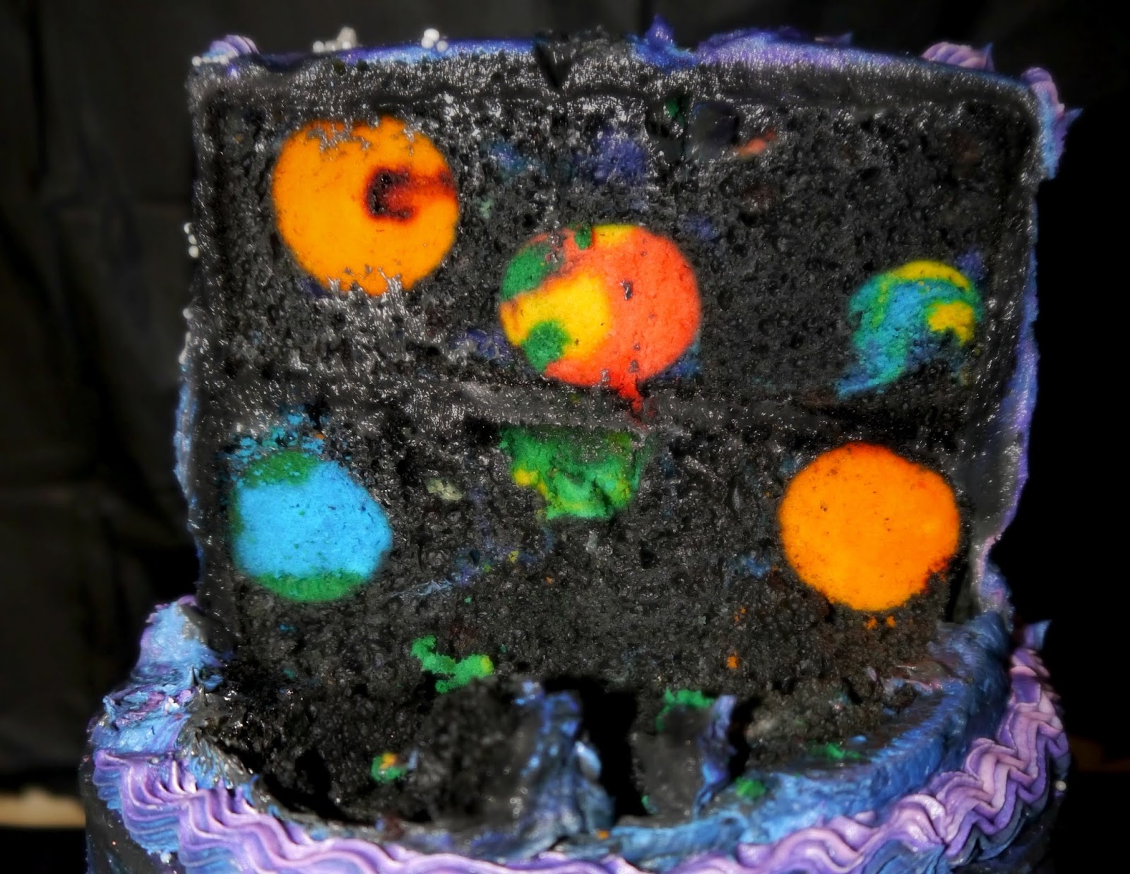 Suzy Homefaker: Galaxy Cake with Planets inside!! Solar System Birthday ...