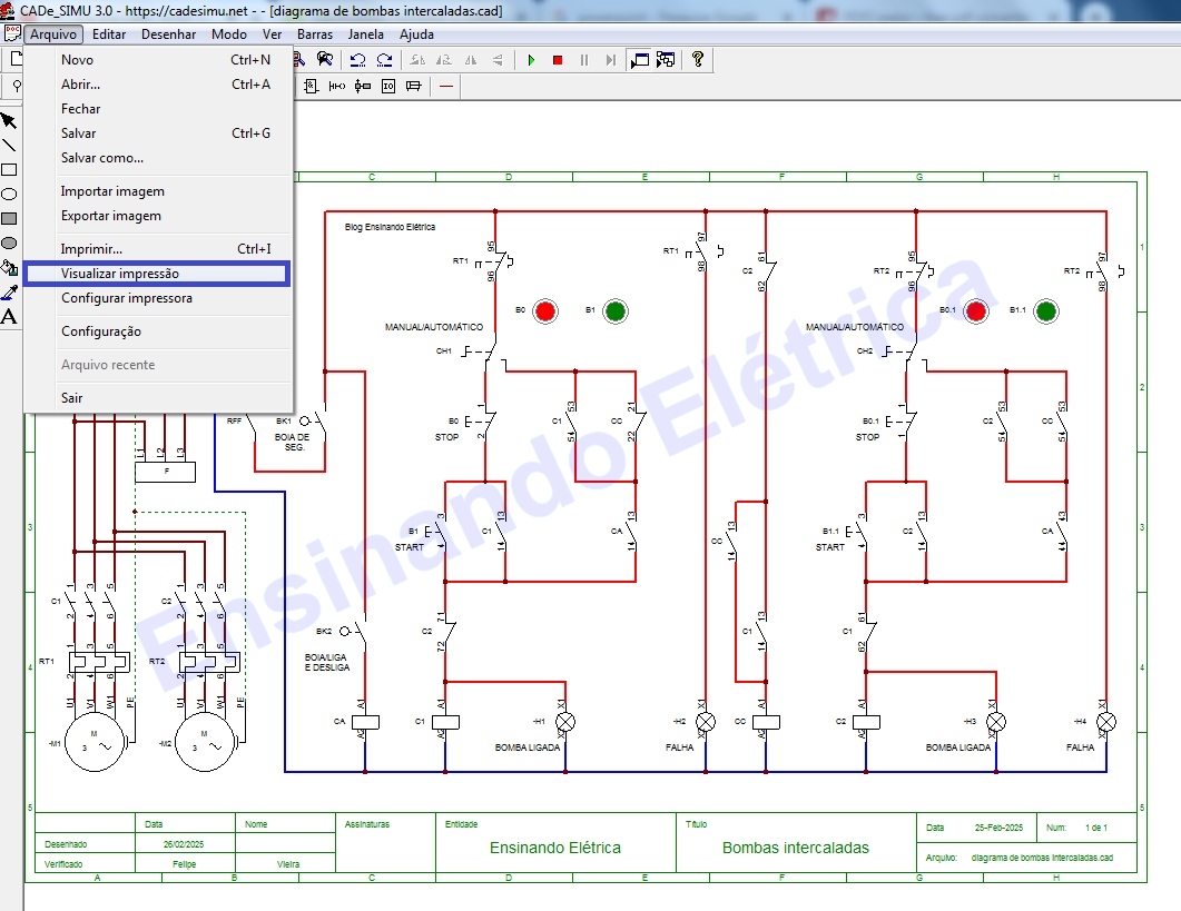 Criar PDF no CADe SIMU - Ensinando Elétrica | Dicas e Ensinamentos
