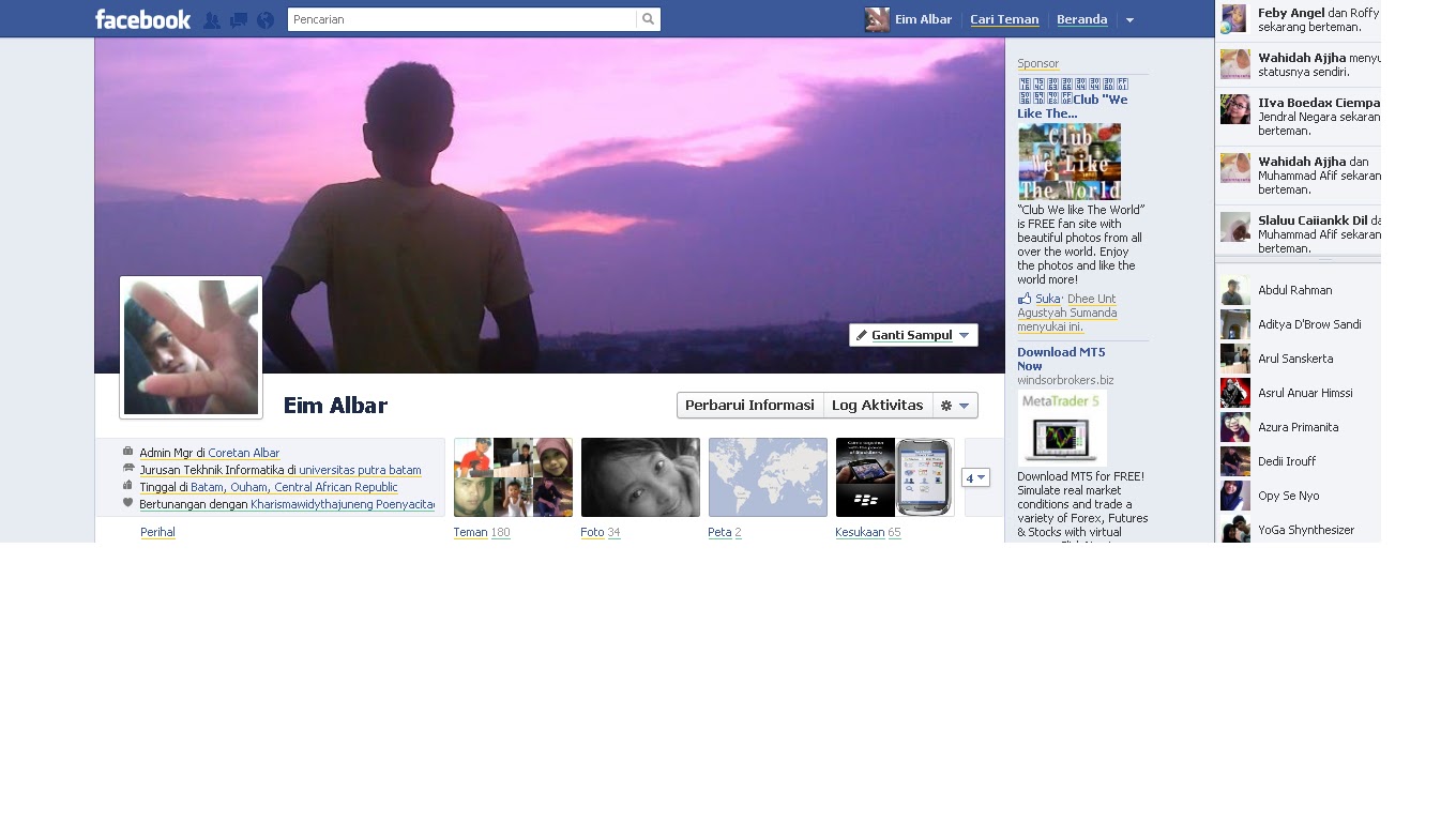 Coretan Albar: Mengubah Tampilan Facebook Ke “Timeline” atau “Kronologi”