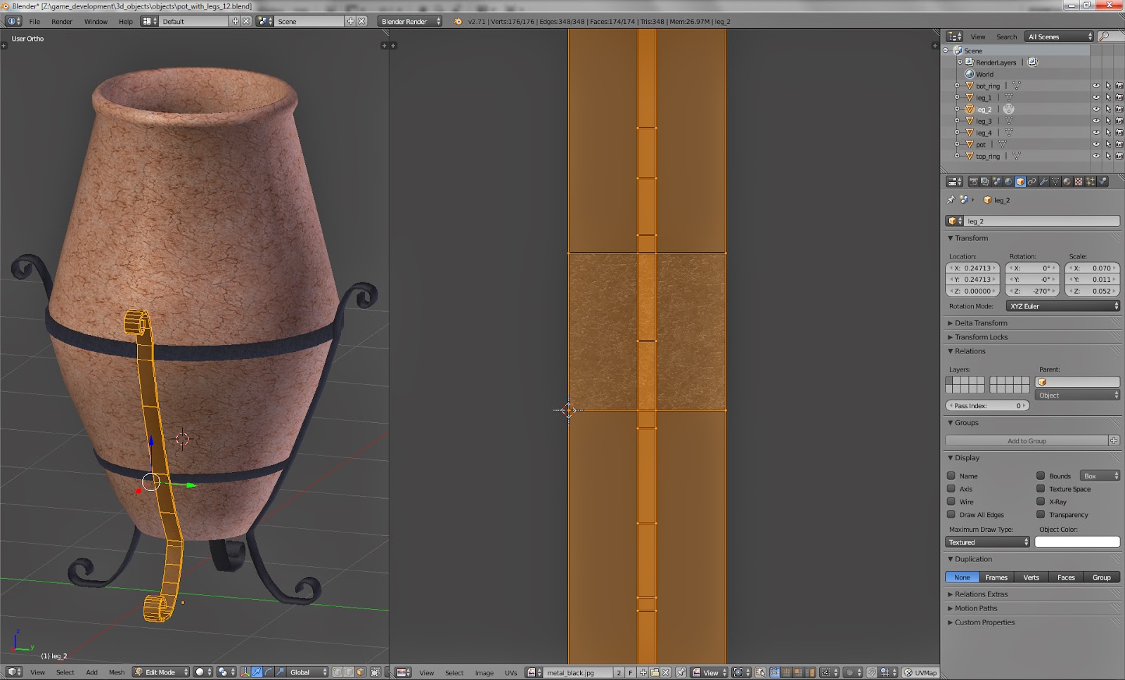VR Game Development: Pottery UV Mapping