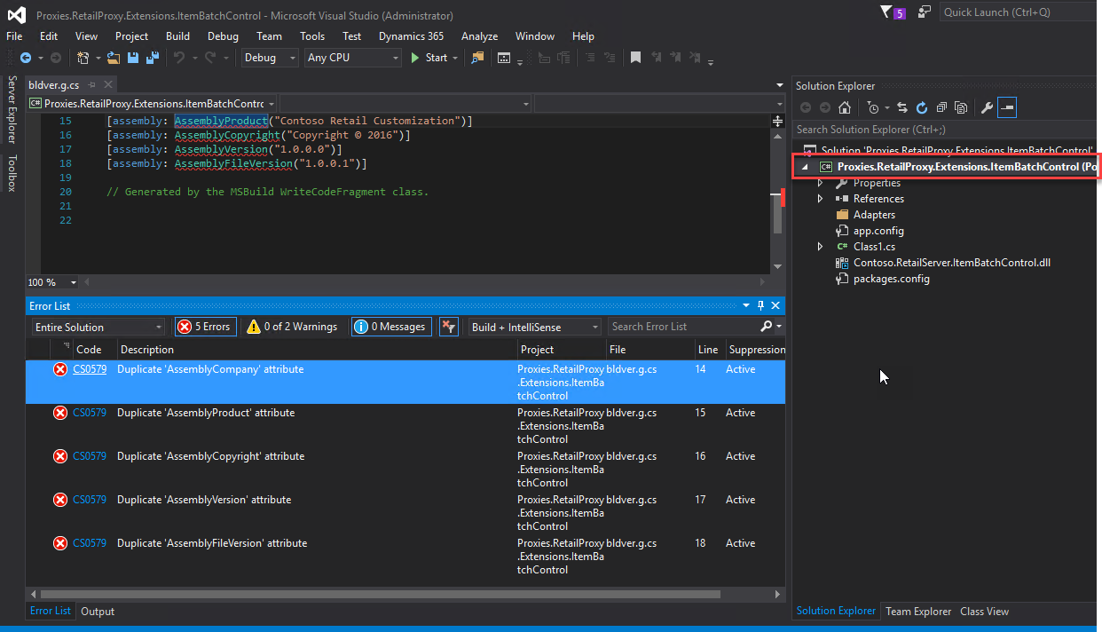 How To Fix Duplicate Assemblycompany Attribute At Proxies Retailproxy Song Nghia
