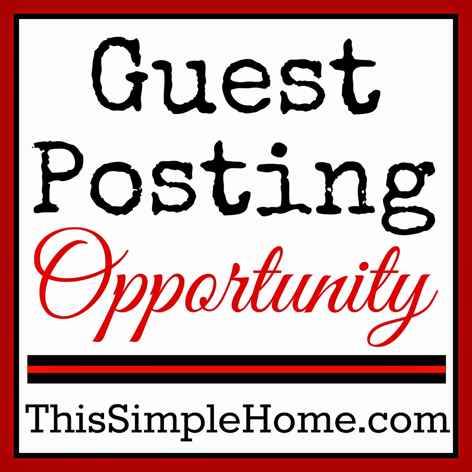 Guest Post Opportunity - This Simple Home