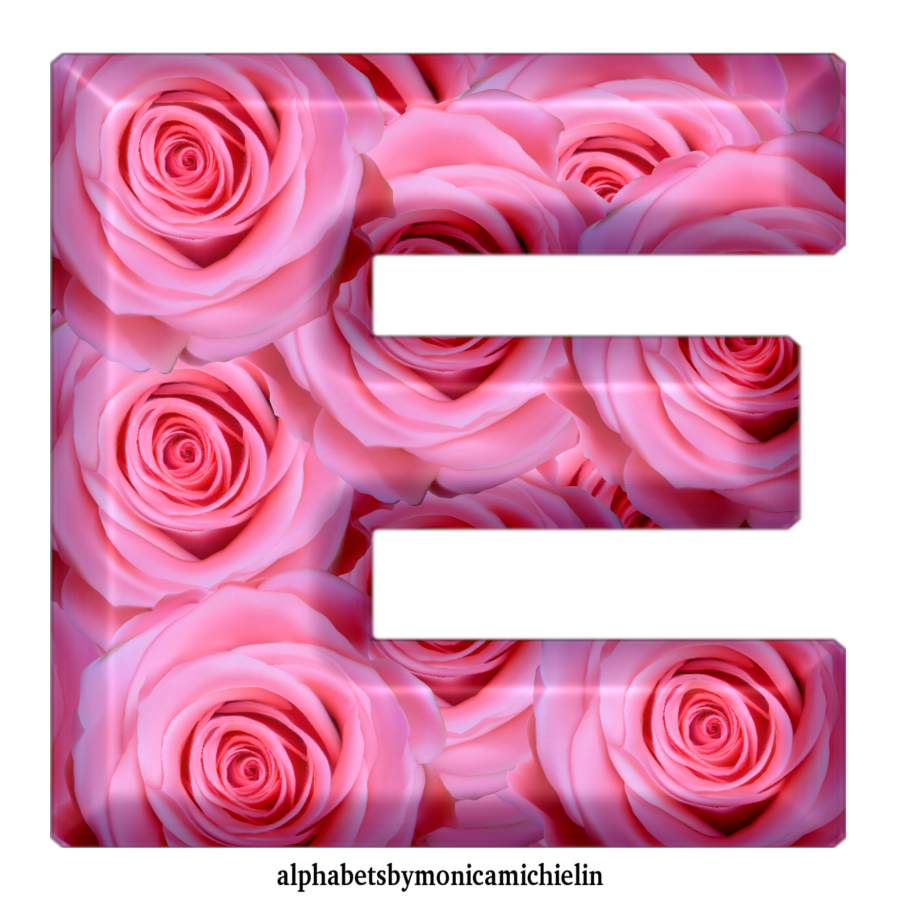 M. Michielin Alphabets: PINK ROSE ALPHABET ARIAL LETTER, NUMBERS PNG ...