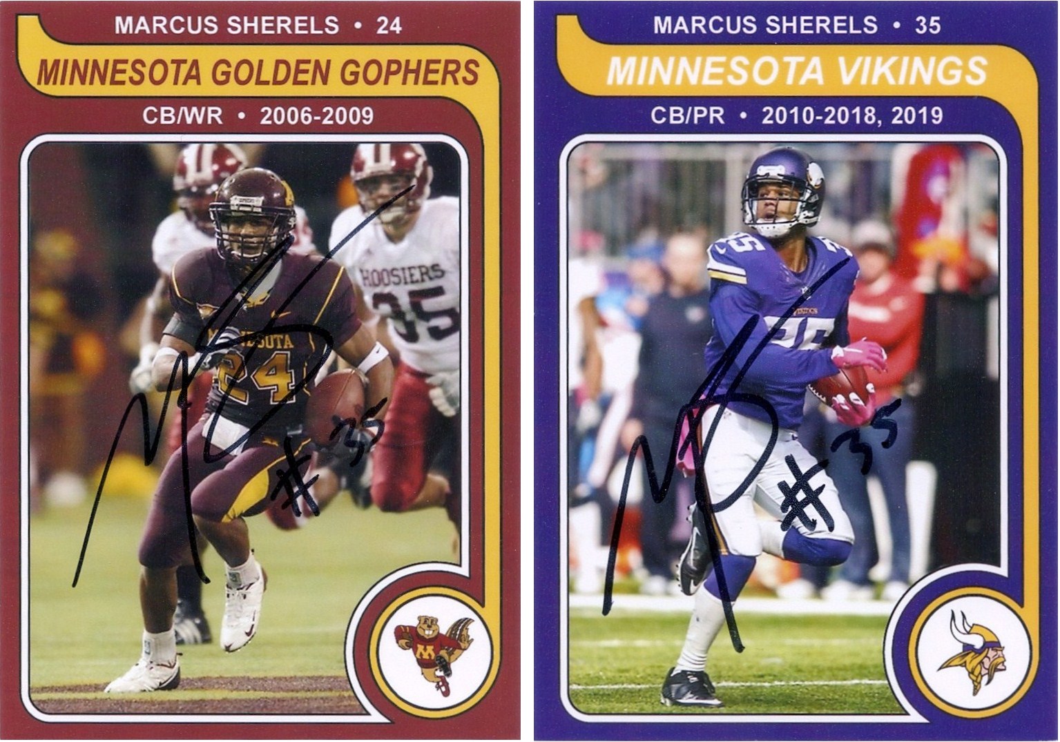 Minnesota Sports Autograph Project: MARCUS SHERELS