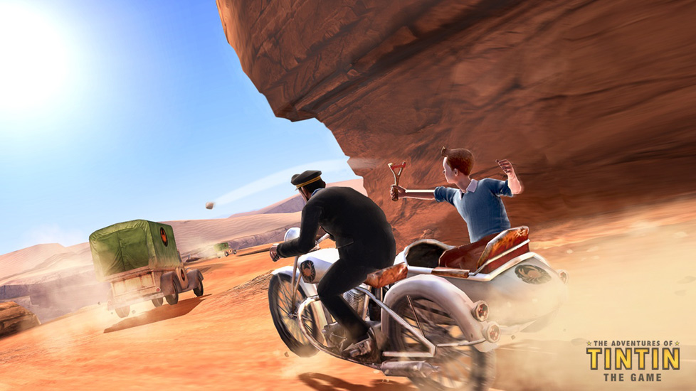 MOTORCYCLE 74: Tintin - excerpt from the game - motorcycles