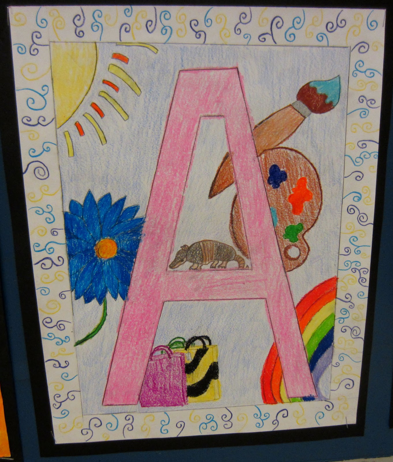 Mrs. Art Teacher!: Illuminated letters 2012 version