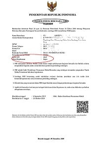 Contoh Surat API-U/P Nomor Induk Berusaha (NIB) - Indonesia Undername ...