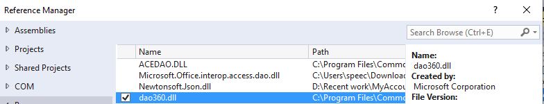 DAO In VB NET MS ACCESS Database DAO In VB NET MS ACCESS Database