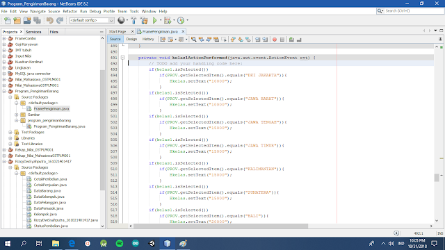 Membuat Transaksi Pengiriman Barang melalui Program Netbeans
