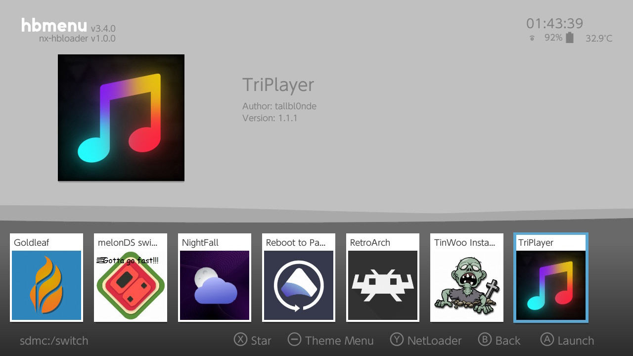 ニンテンドースイッチ ミュージックプレイヤーアプリ&オーバーレイTriPlayer紹介