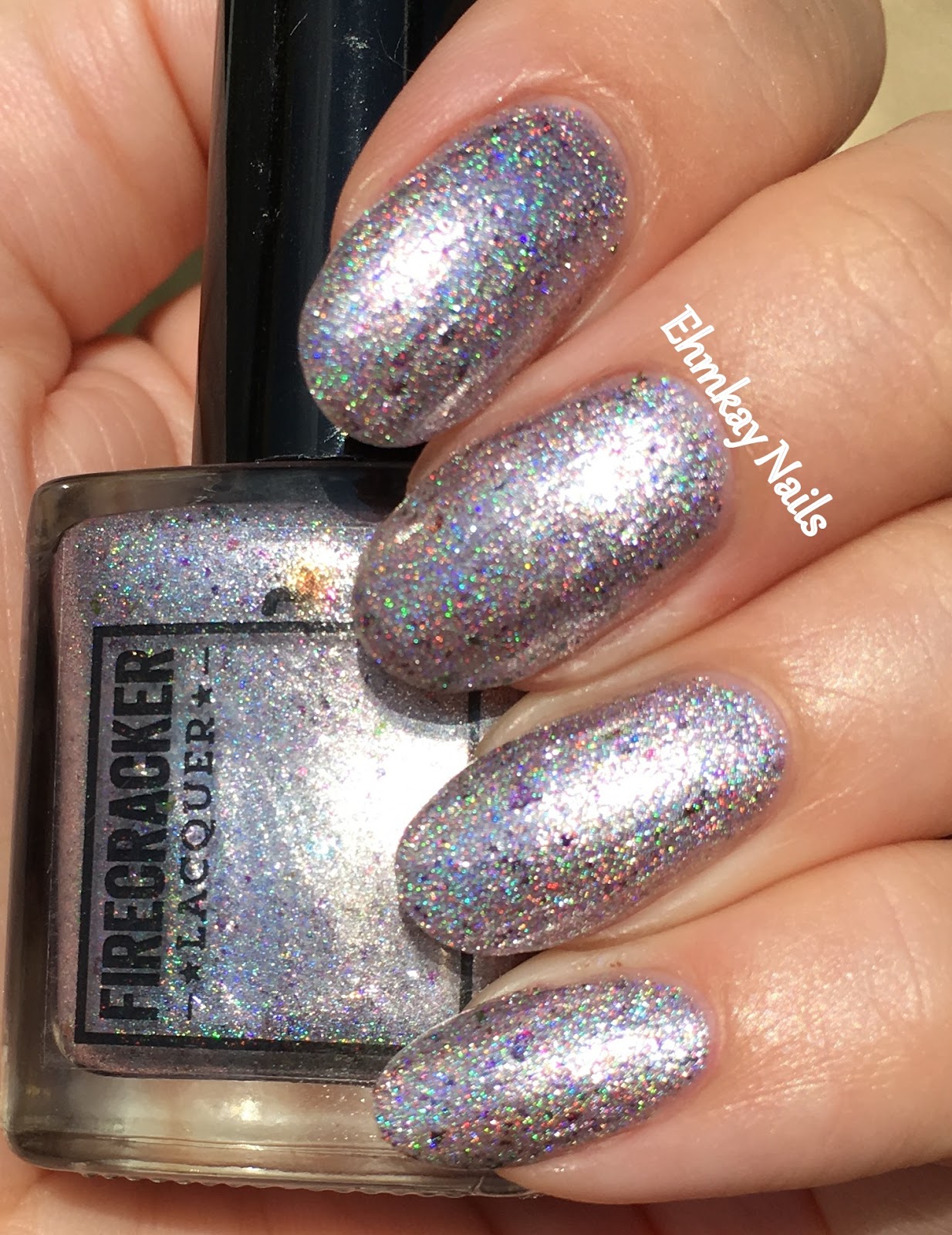 ehmkay nails: Firecracker Lacquer I Plead the Fifth