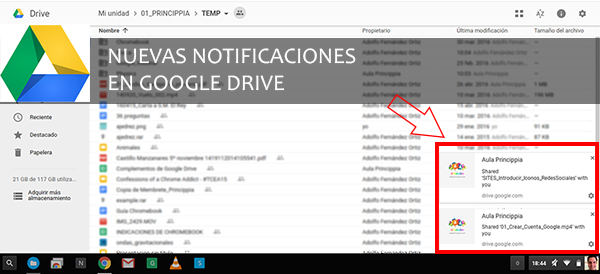 Las nuevas notificaciones Google Drive | Innovación Educativa con ...