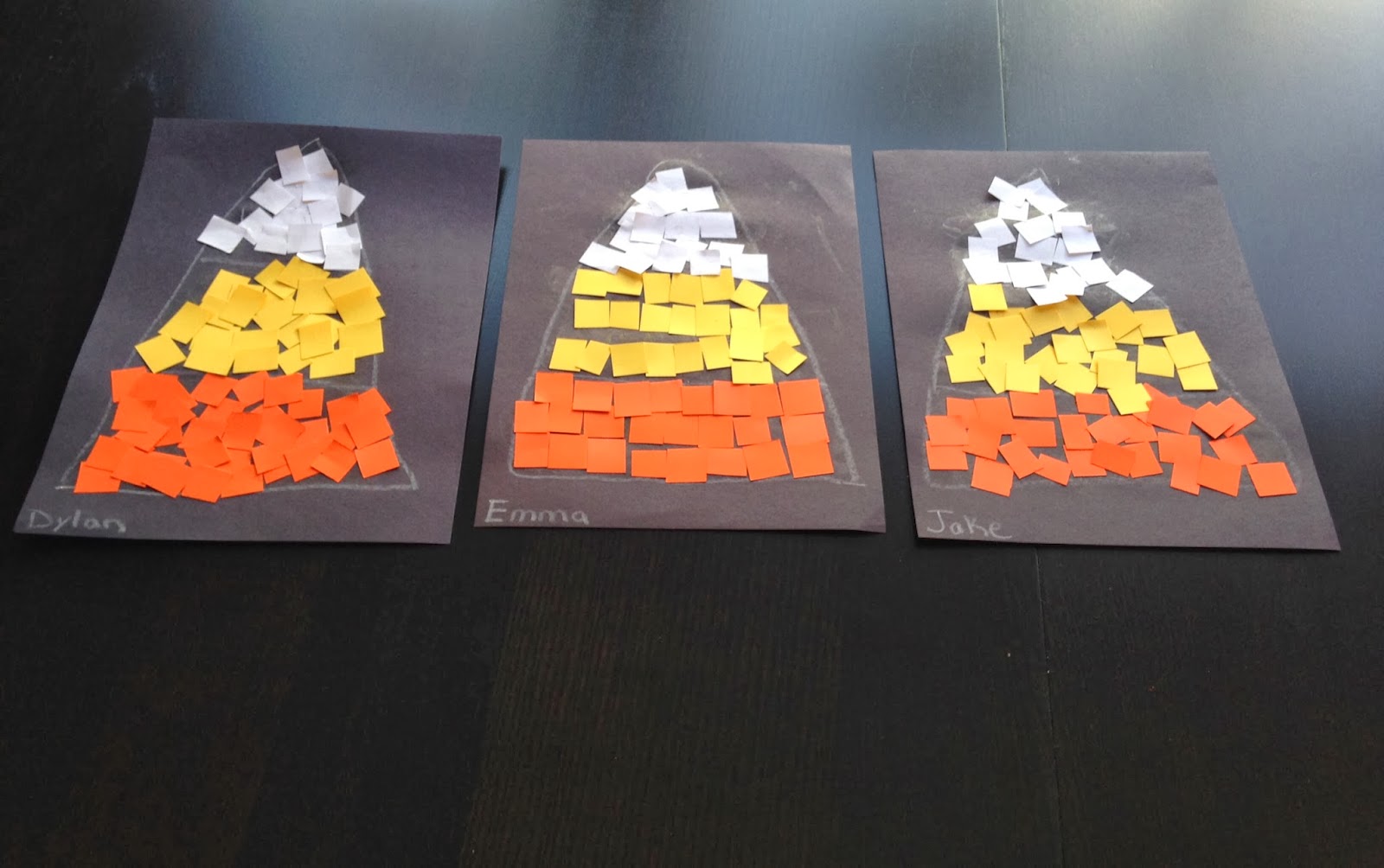 Party of 5: Candy Corn Mosaic Collage