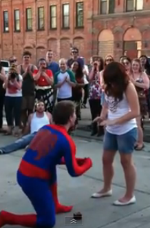 Wedding Proposal Ideas: Spiderman Wedding Proposal