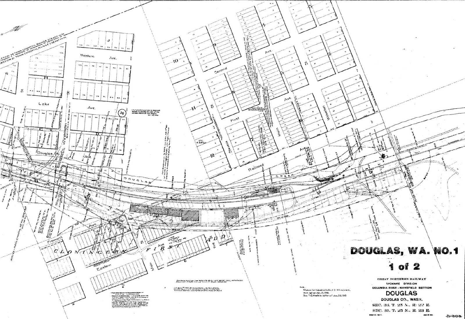 Big Bend Railroad History: 1944 and 1963 Douglas Maps