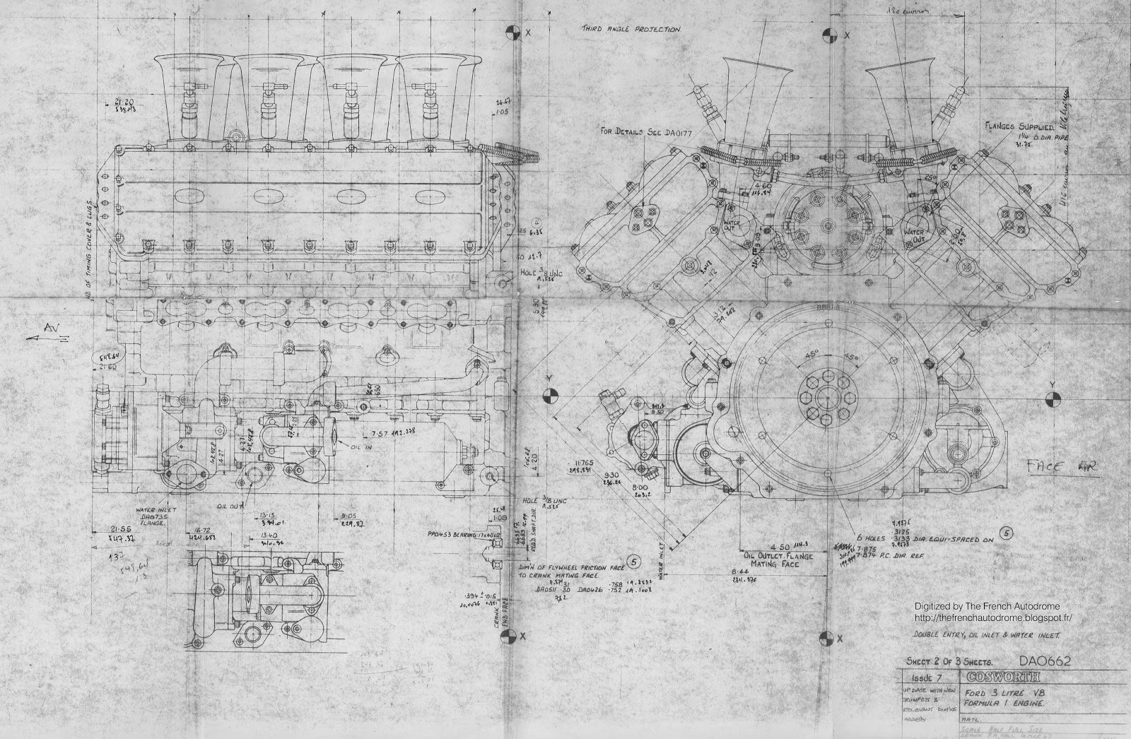 The French Autodrome: Image : Moteur / Engine Ford Cosworth DFV V8 3.0