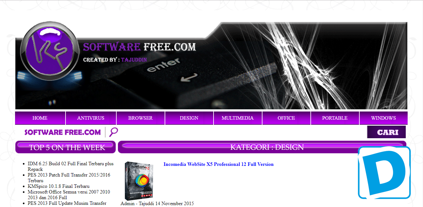 Tampilan Website dengan Menggunakan Tabel Keren - Dunia Programming