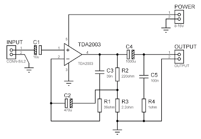 Merakit rangkaian elektronika: TDA2003