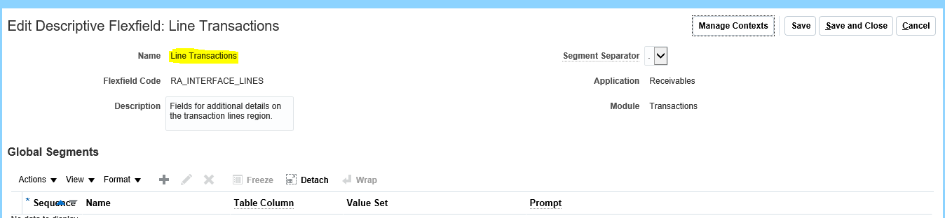 Oracle Application's Blog: Receivables Descriptive Flex fields . How to ...