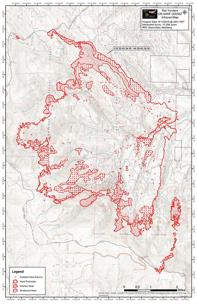 Blue Mountain Fire Information: Rail Fire Morning Update- Aug. 14, 2016