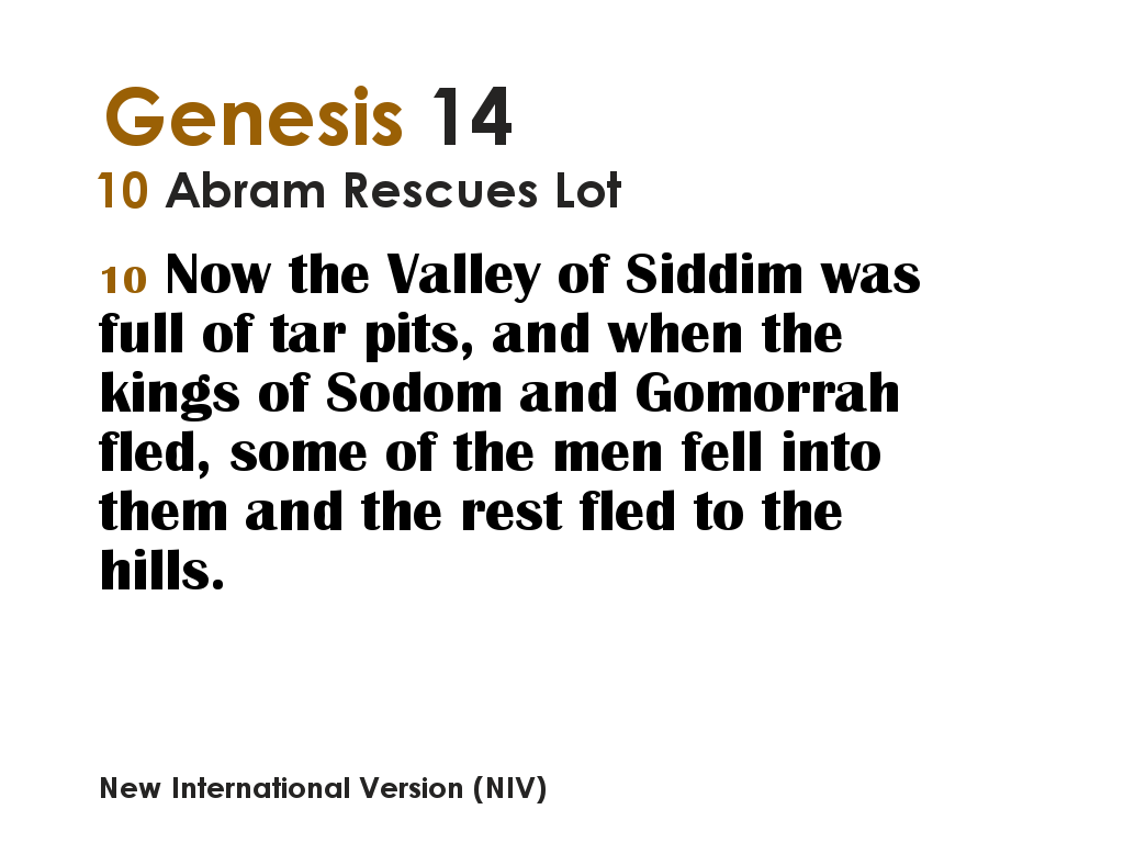 Genesis 14:10 Abram Rescues Lot