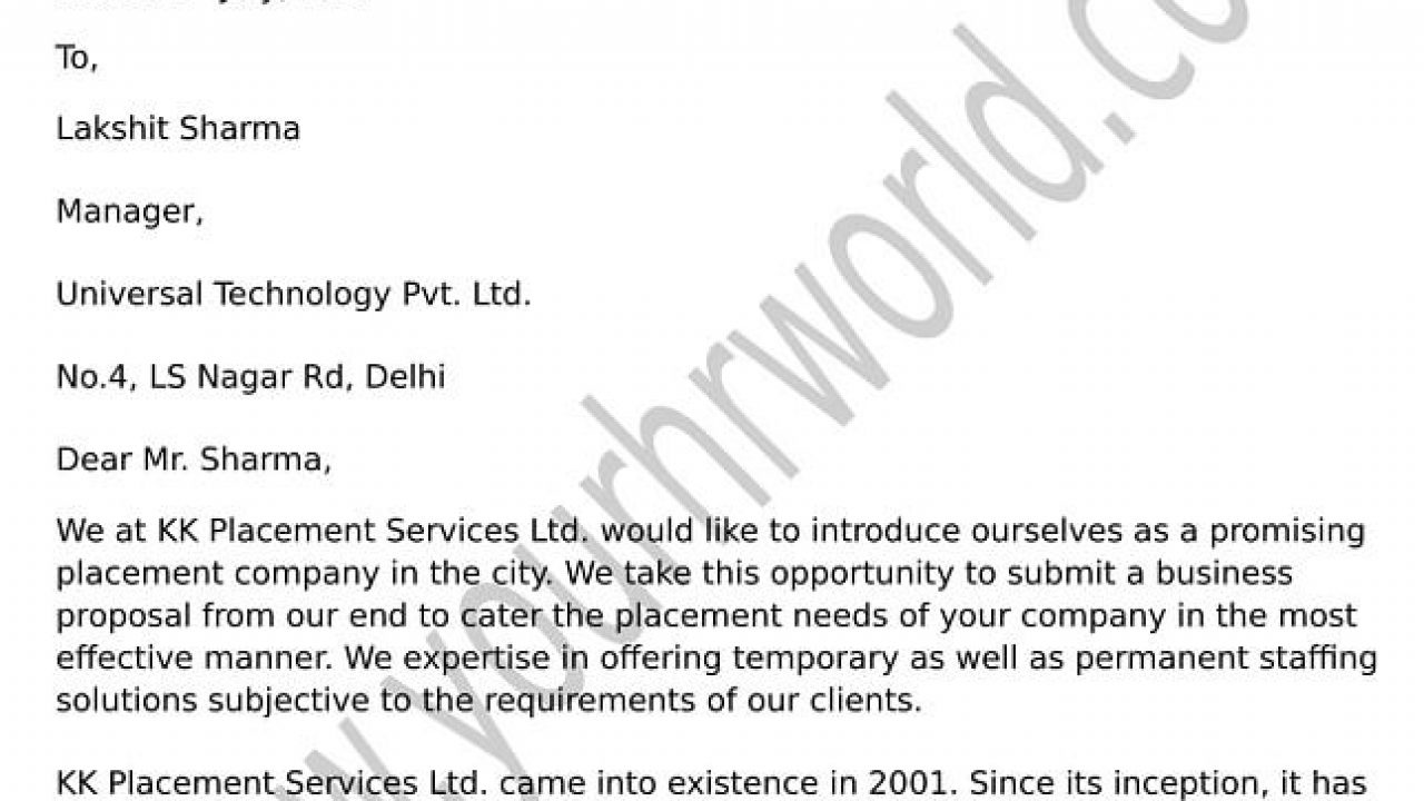 Business Tie Up Letter Format - Birthday Letter