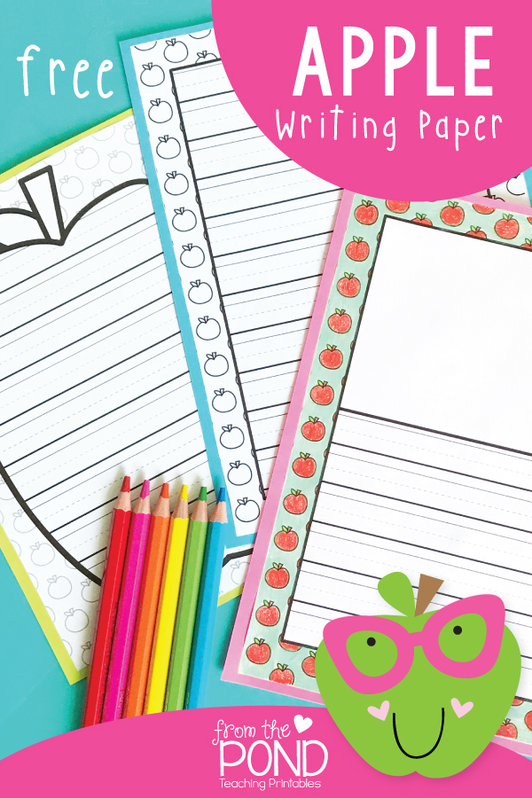 FREE Apple Writing Paper + Johnny Appleseed | From the Pond