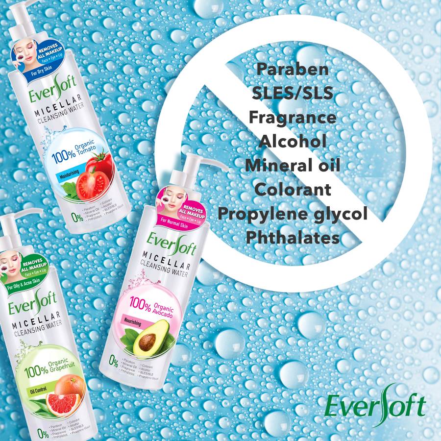 EVERSOFT Micellar Cleansing Water Review - Sebrinah Yeo