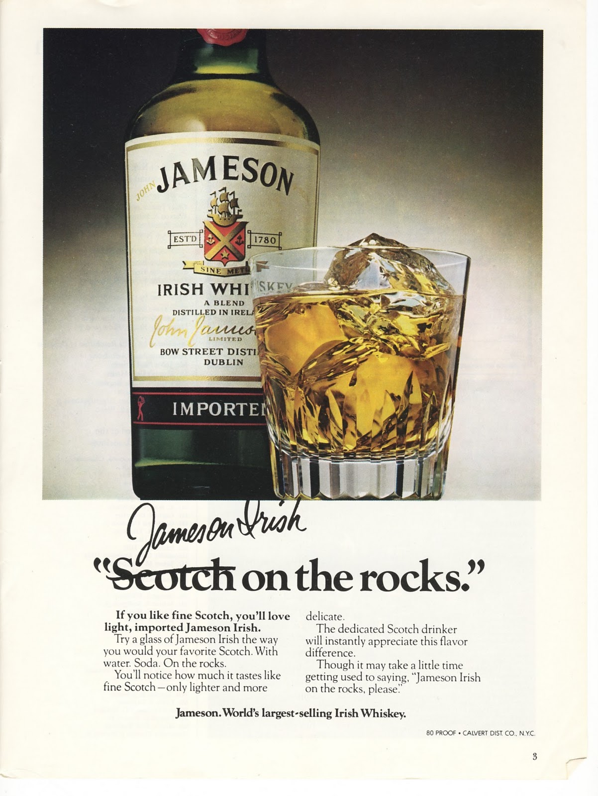 1980 Jameson Irish Whiskey Ad Old Magazine Ads