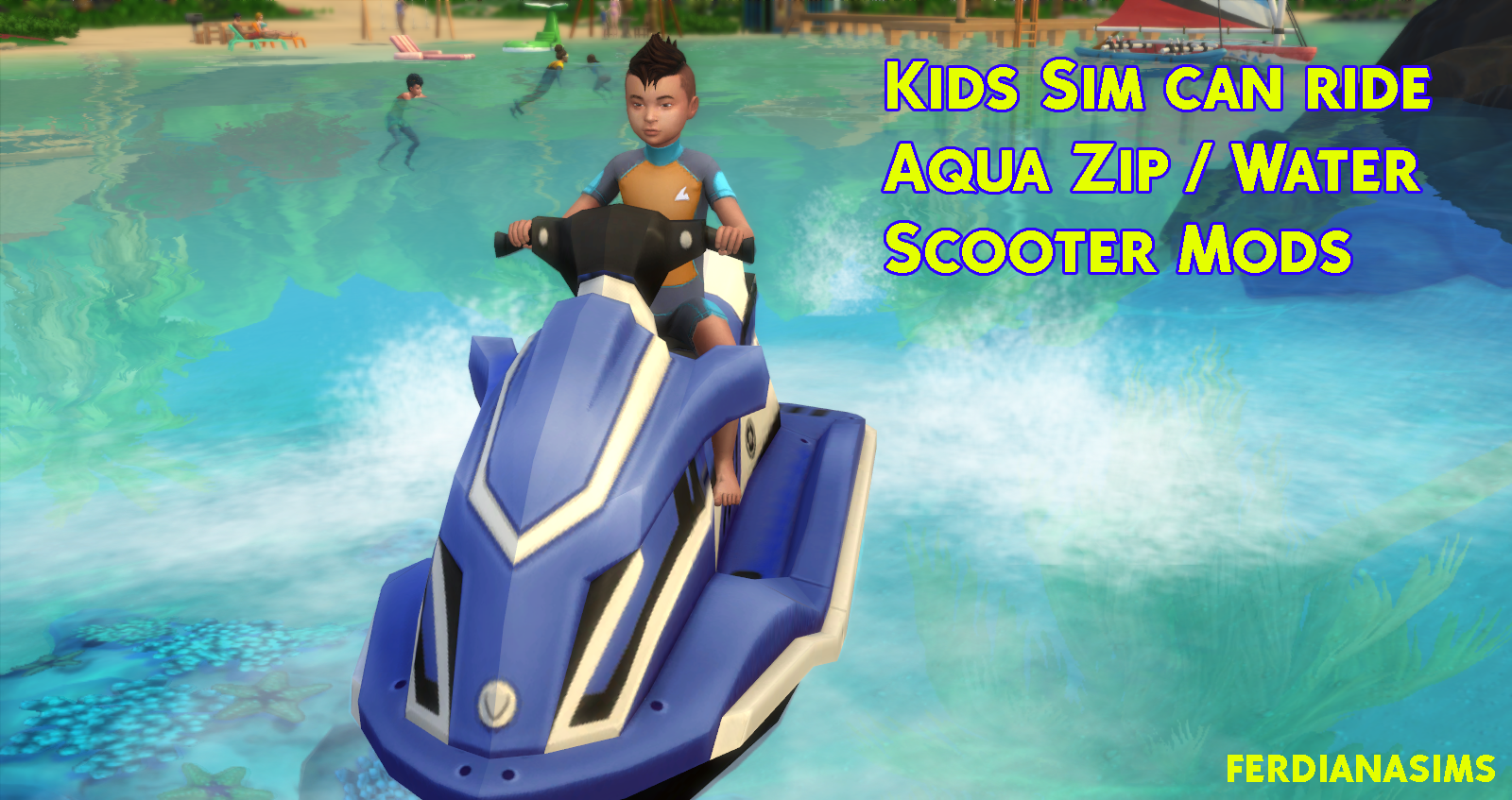 Kids Sim can Ride Aqua Zip ~ Cepzid Sims