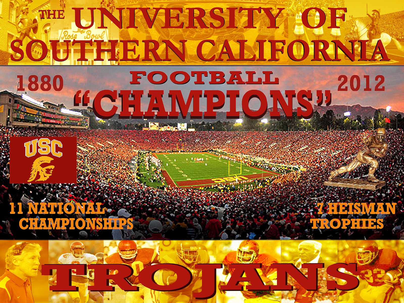 the sports art of h. edward brooks: USC Trojans!