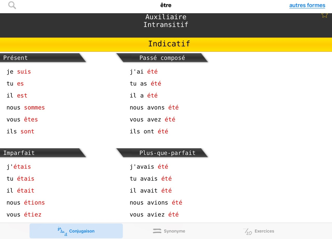 La conjugaison , conjugueur de verbes