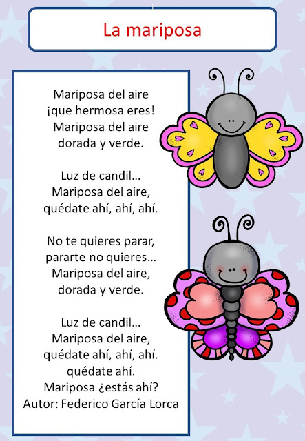 Alfabetización Inicial 3ro: rima: la mariposa