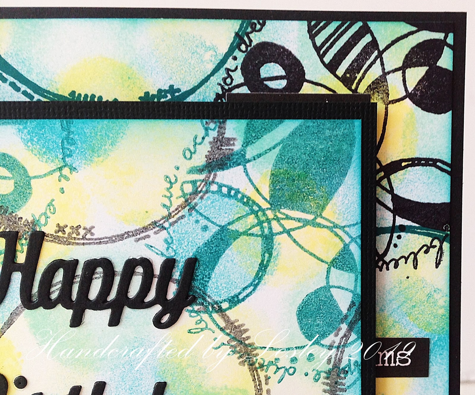 Stamping Bubbles : Inky birthday wishes