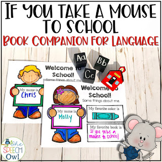 The Speech Owl: Wild About Books...If you take a mouse to school