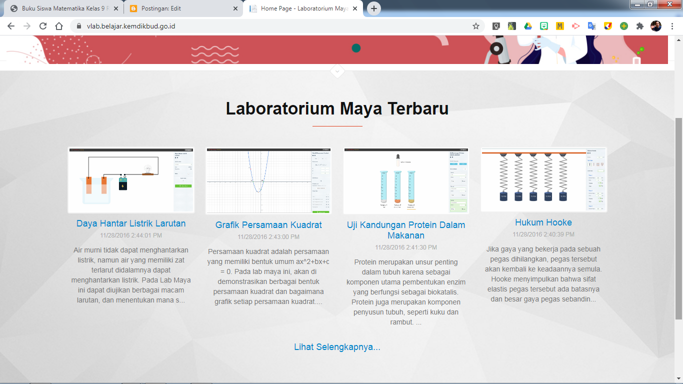 Cara Menggunakan Laboratorium Maya untuk Menyelesaikan persamaan Kuadrat