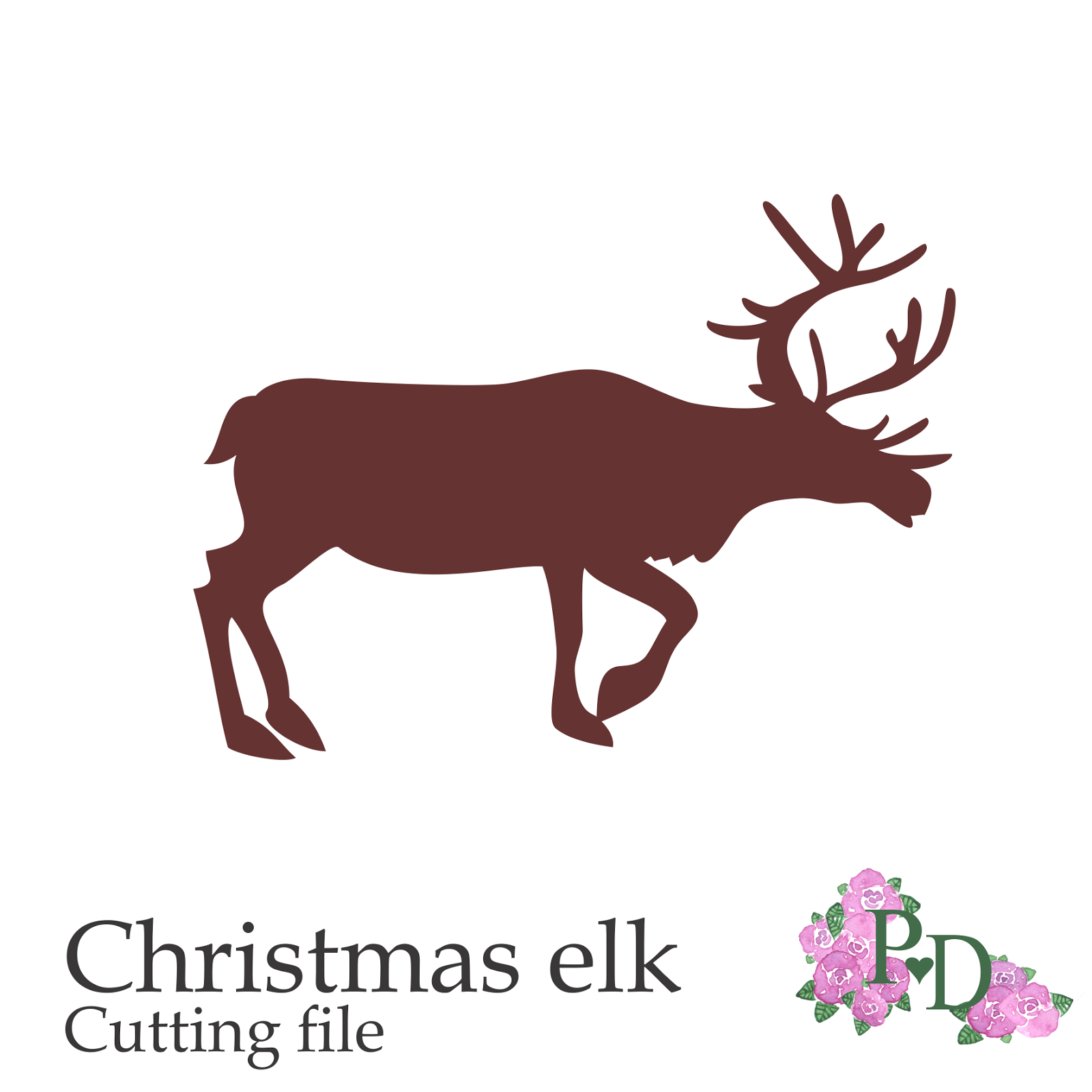 EasyPrintPD: Free download Christmas elk SVG DXF file