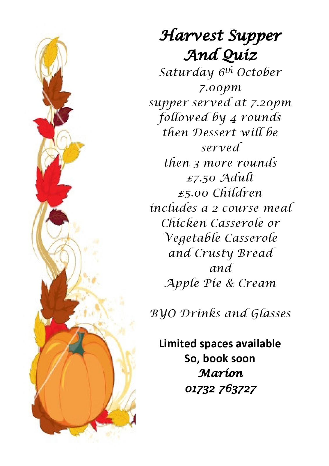 St Peter and St Paul, Seal: Harvest Supper and Quiz