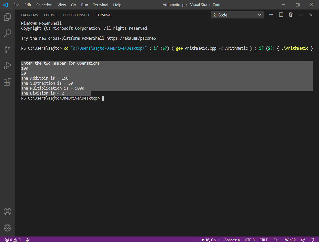 Arithmetic Operators Program In C C Java Python Arithmetic Operations