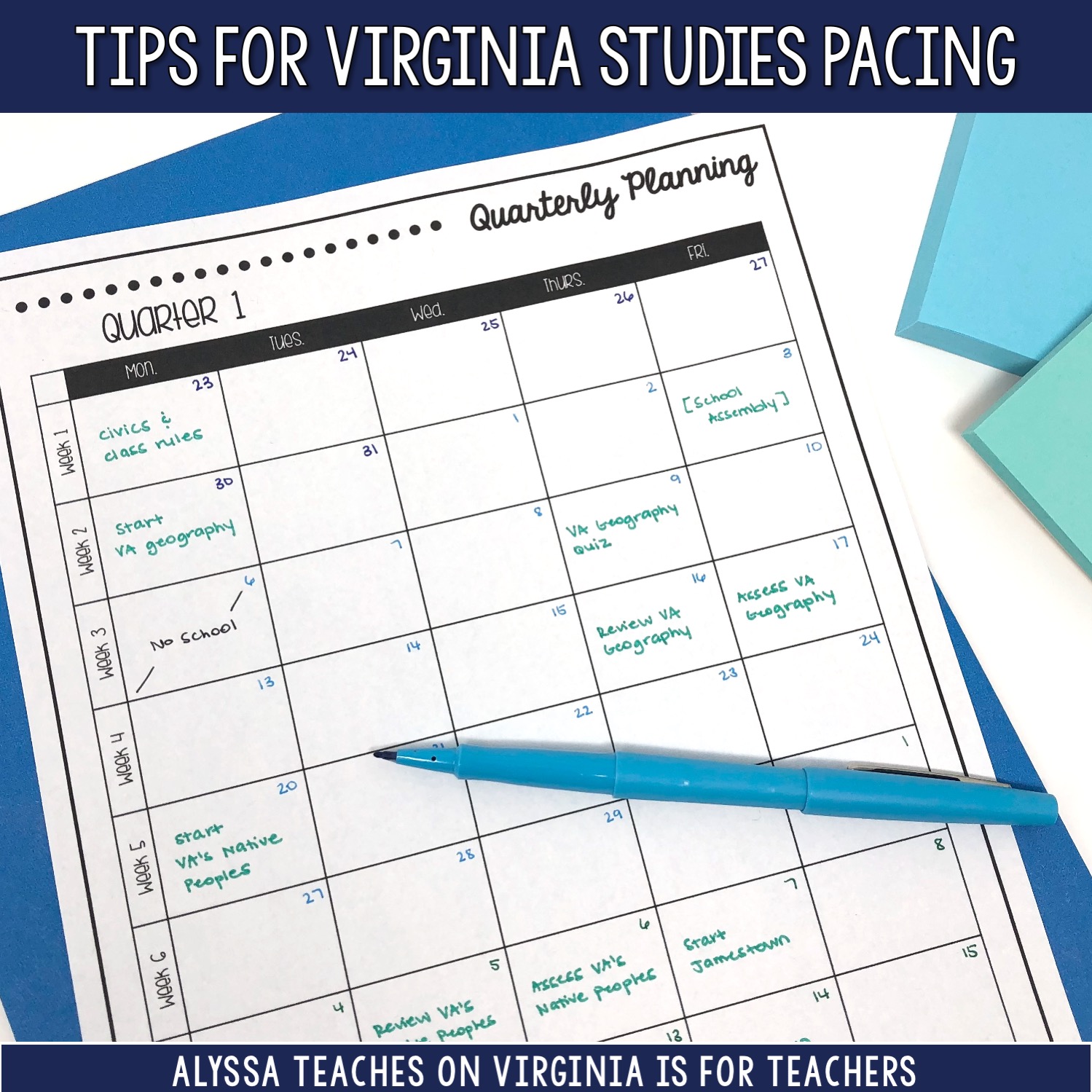 Planning and Pacing in Virginia Studies | Virginia is for Teachers