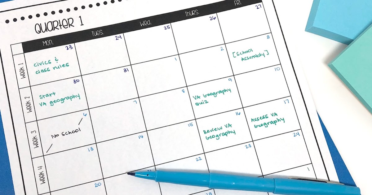 Planning and Pacing in Virginia Studies | Virginia is for Teachers